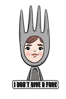 I Don't Give A Fork sticker – Kellsworth Ink